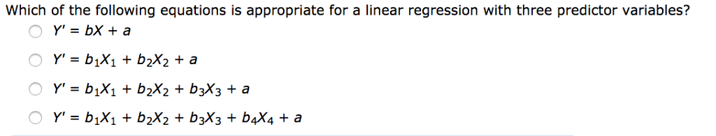 Solved Which of the following equations is appropriate for a | Chegg.com