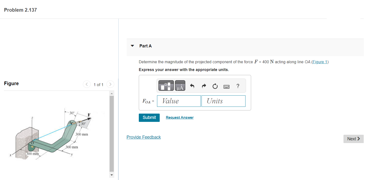 [solved] Determine The Magnitude Of The Projected Compone