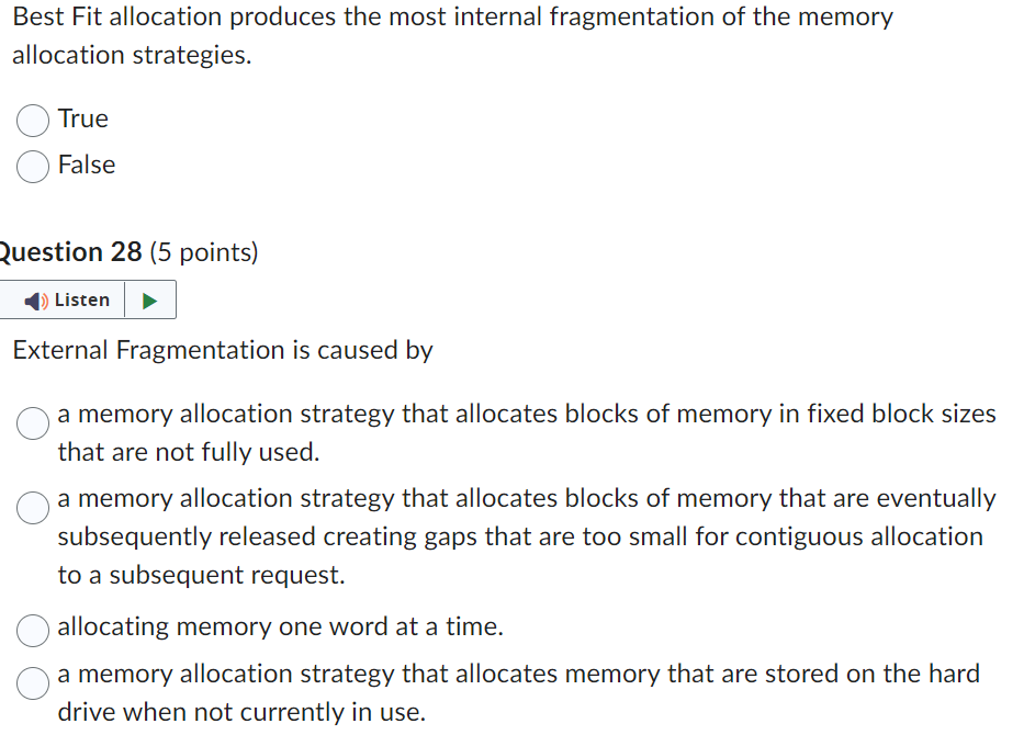 Solved Best Fit allocation produces the most internal | Chegg.com Solved Best Fit allocation produces the most internal | Chegg.com