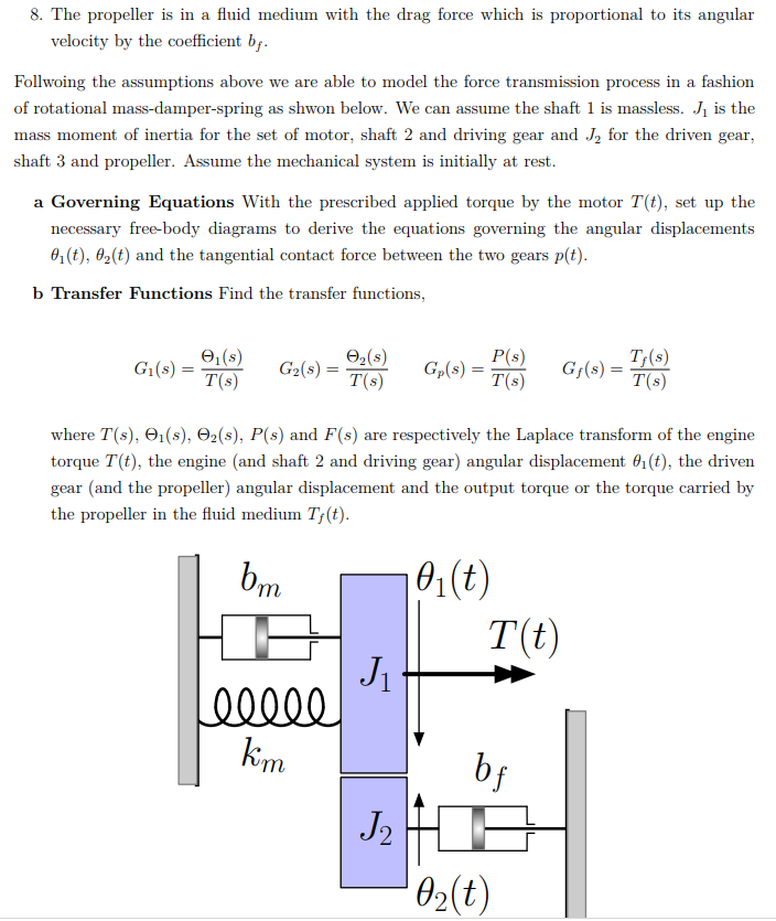 The figure below shows a ship's propeller, drive | Chegg.com