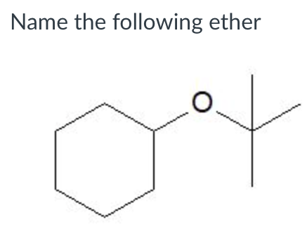 Solved Name the following ether | Chegg.com