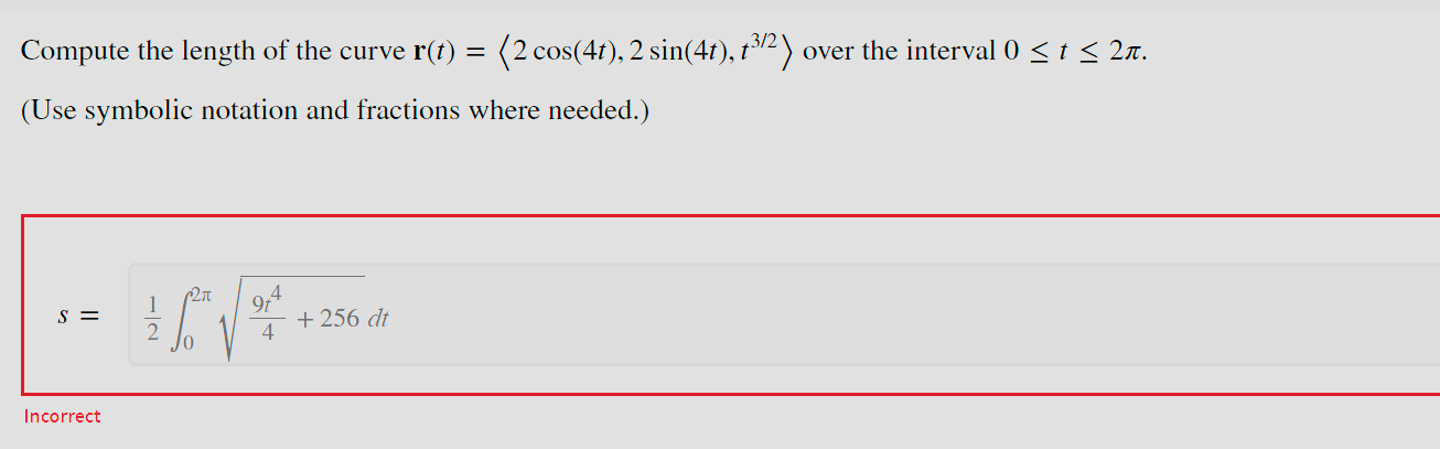 Solved Compute the length of the curve | Chegg.com