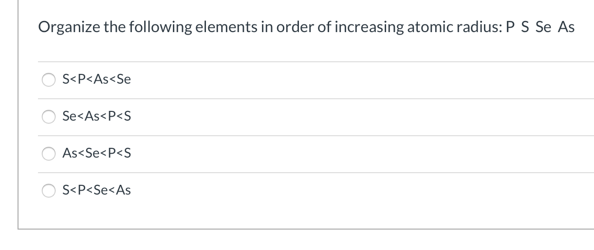 Solved What is the electron configuration for Sc+3 ion? O | Chegg.com