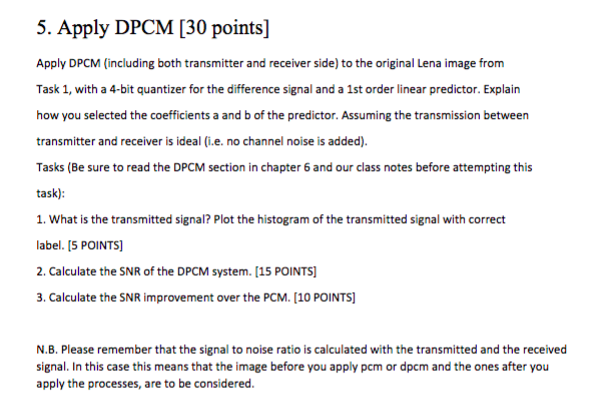 Solved Apply Dpcm Including Both Transmitter And Receiver 