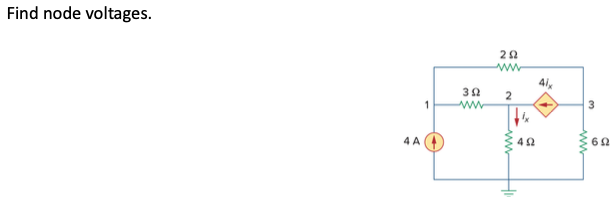 Solved Find node voltages.Find node voltages.Calculate I. | Chegg.com
