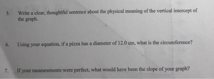 Solved What is the relationship between the circumference | Chegg.com