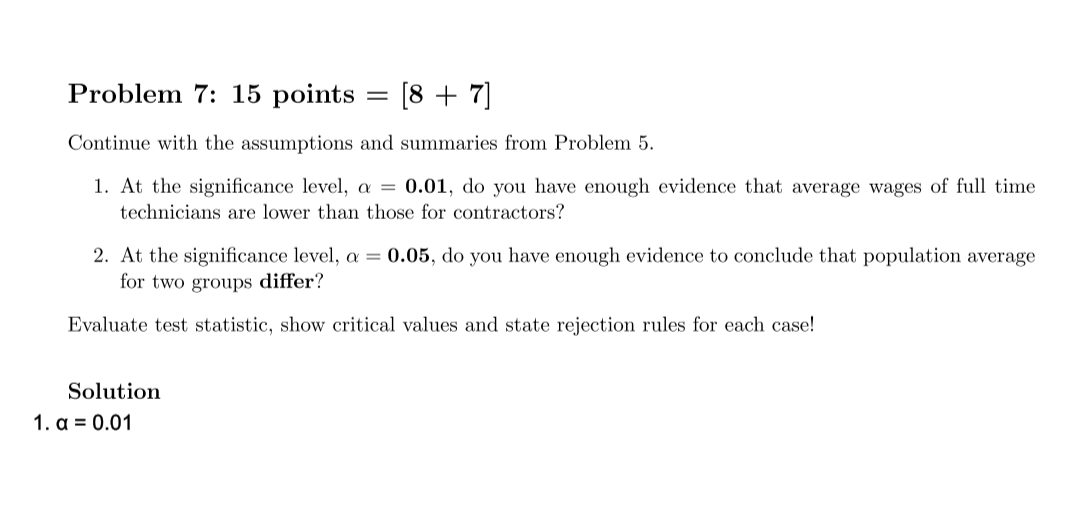 Solved Problem 5: 10 points Payroll specialists conduct a | Chegg.com