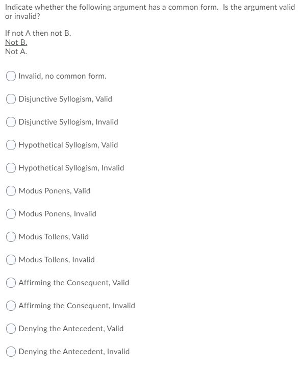 Solved Indicate whether the following argument has a common | Chegg.com
