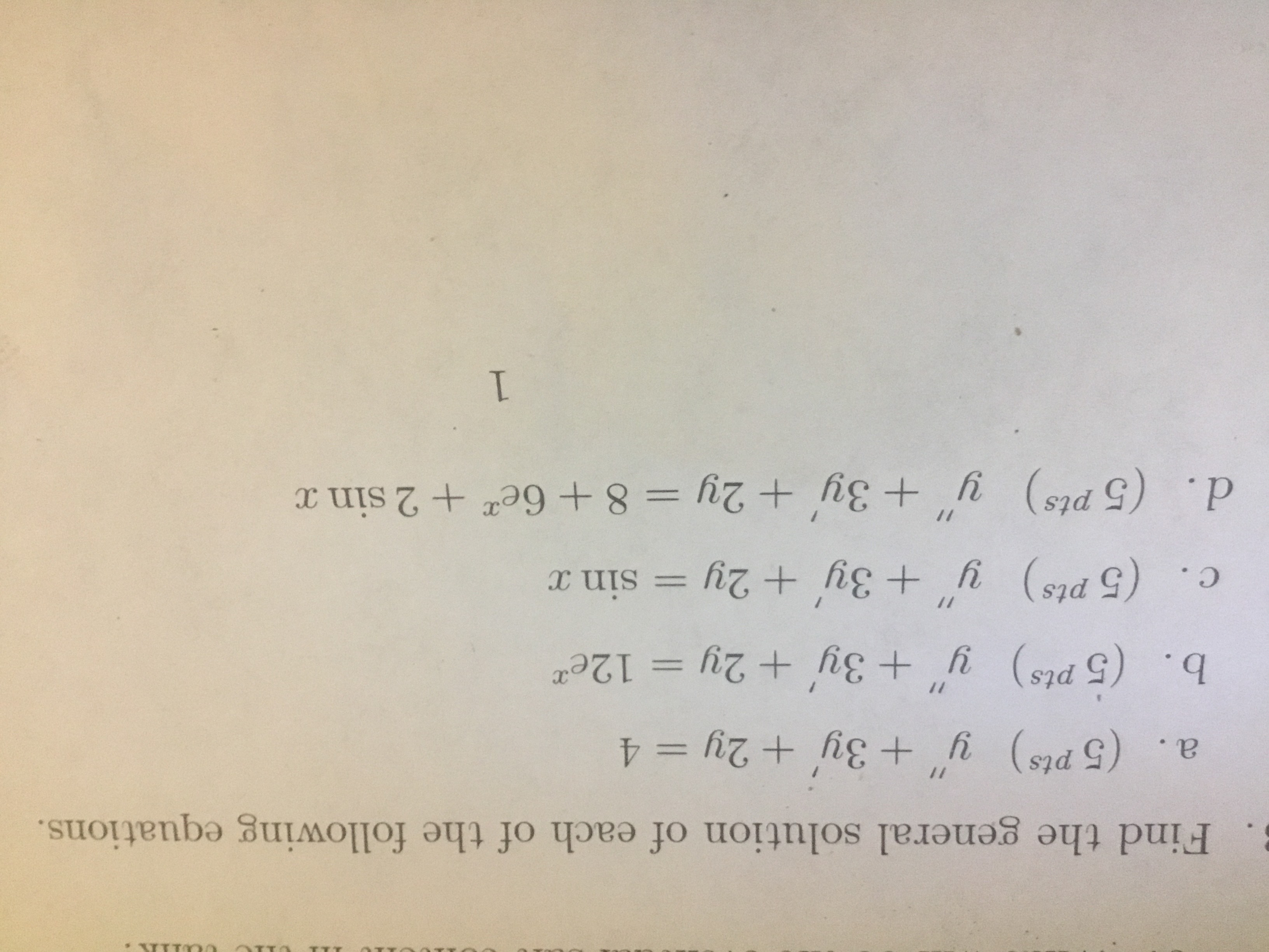 Solved Find the general solution of each of the following | Chegg.com