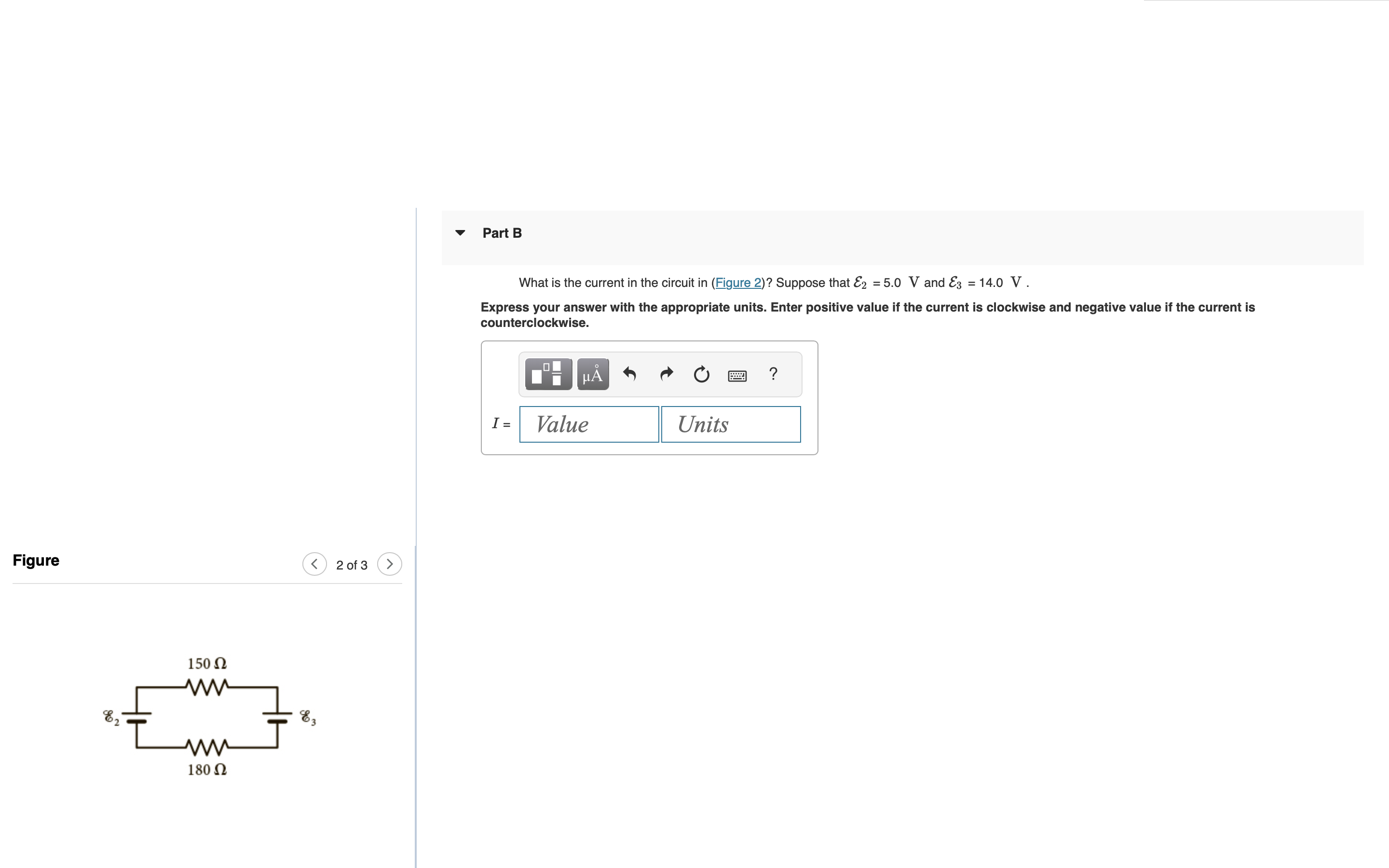 Solved Part BWhat is the current in the circuit in (Figure | Chegg.com Solved Part BWhat is the current in the circuit in (Figure | Chegg.com