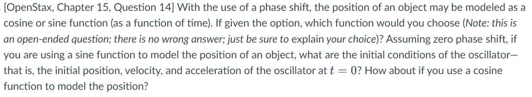 Solved [OpenStax, Chapter 15, Question 14] With the use of a | Chegg.com