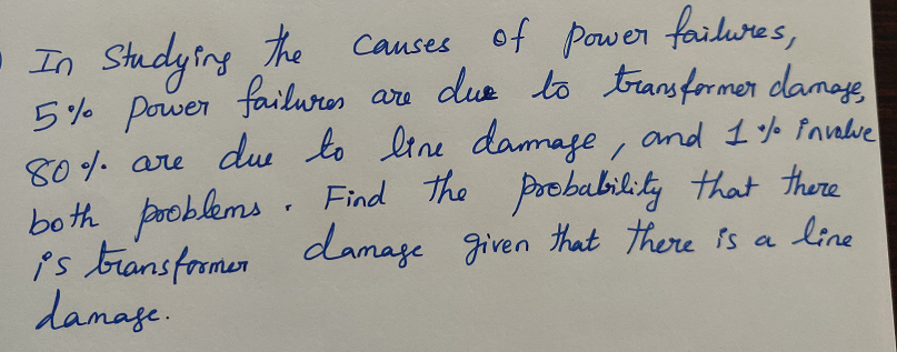 Solved causes of power failures, 5% Power failures are are | Chegg.com
