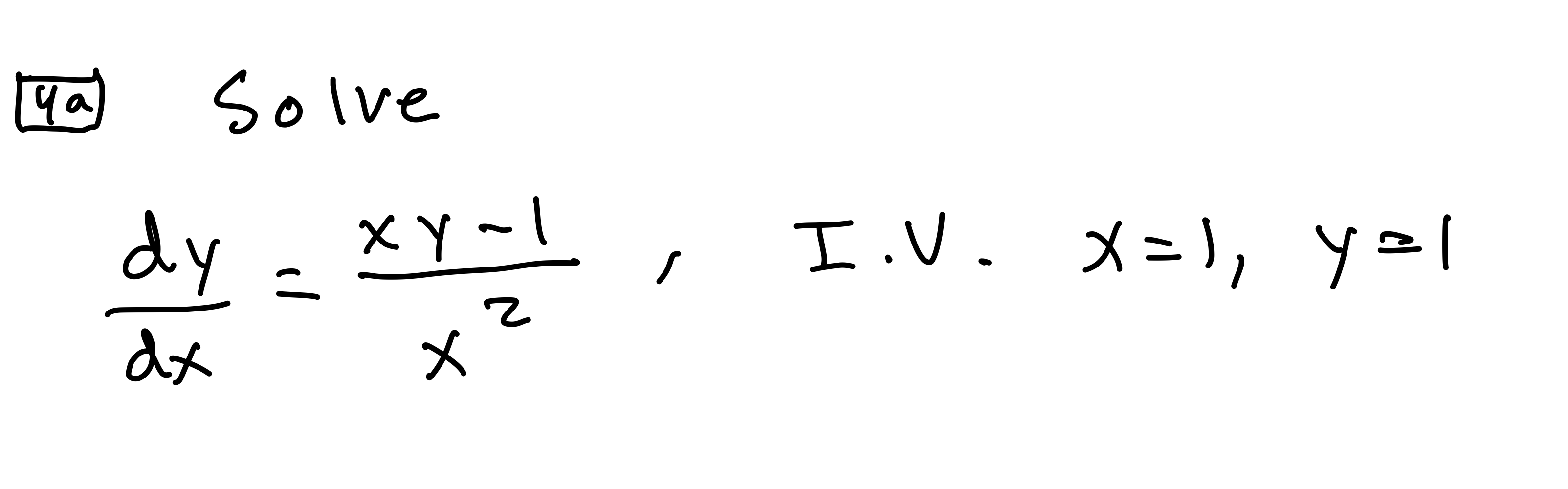 Solved ta Solve XY dy - xy-1 x yal I.V. X =), y21 = 1 Y 2 dx | Chegg.com