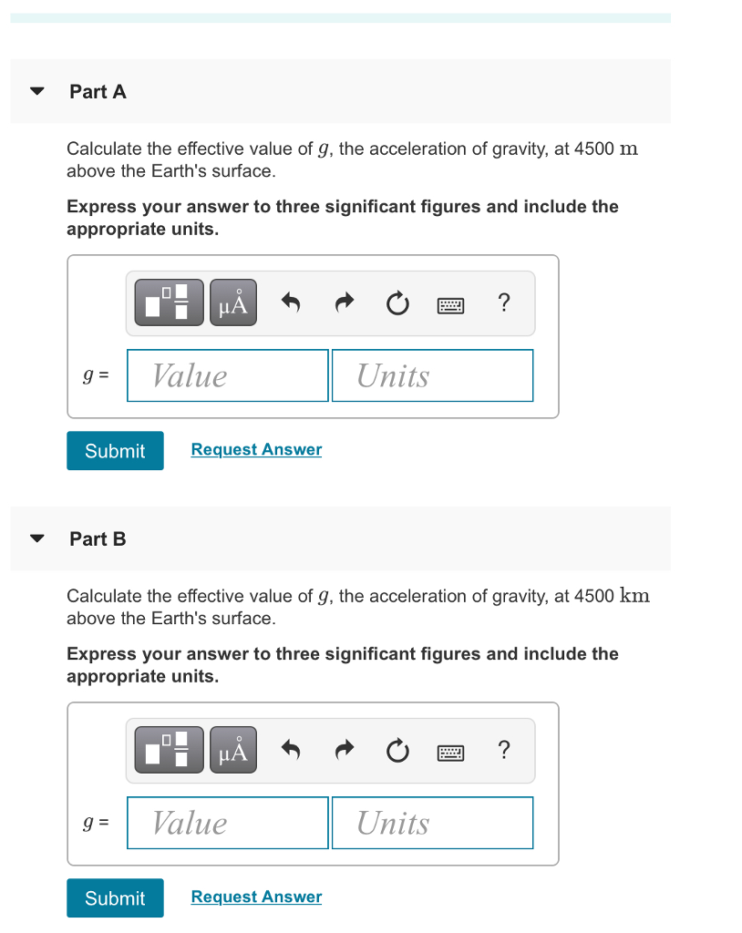 Solved Part A Calculate the effective value of g, the | Chegg.com