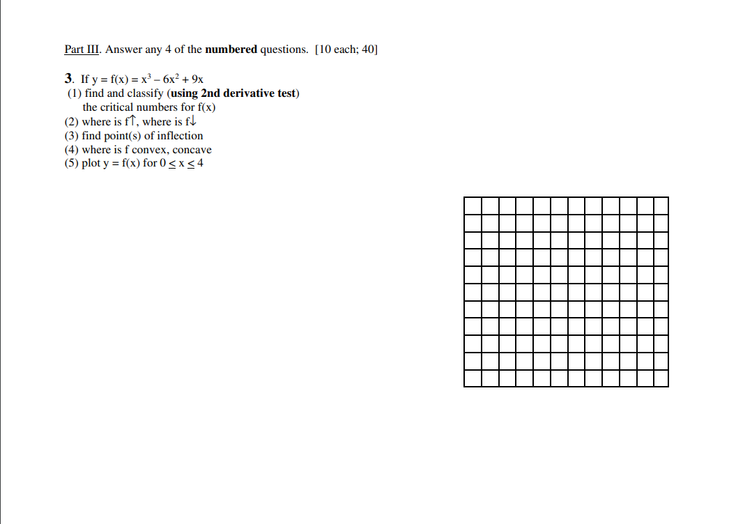 Solved Part Iii Answer Any 4 Of The Numbered Questions 10 