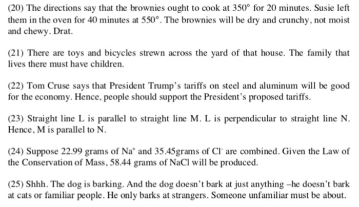 Solved Argument Classification Directions: Determine whether | Chegg.com