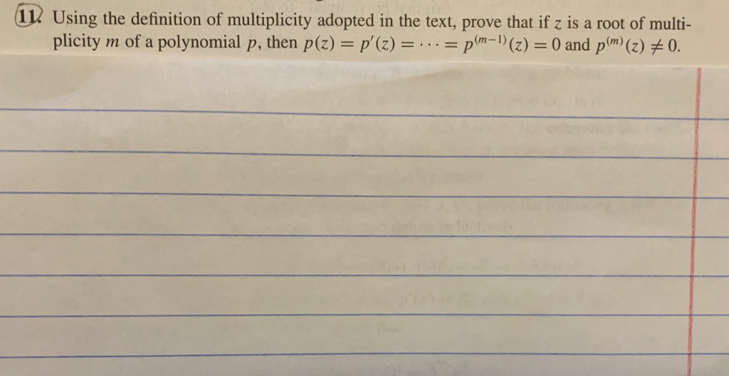 Solved 11. Using the definition of multiplicity adopted in | Chegg.com