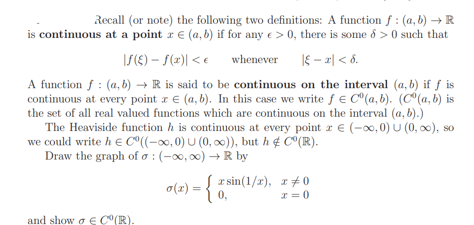 Solved Recall (or note) the following two definitions: A | Chegg.com