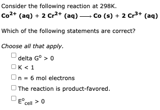 Solved Consider the reaction: | Chegg.com