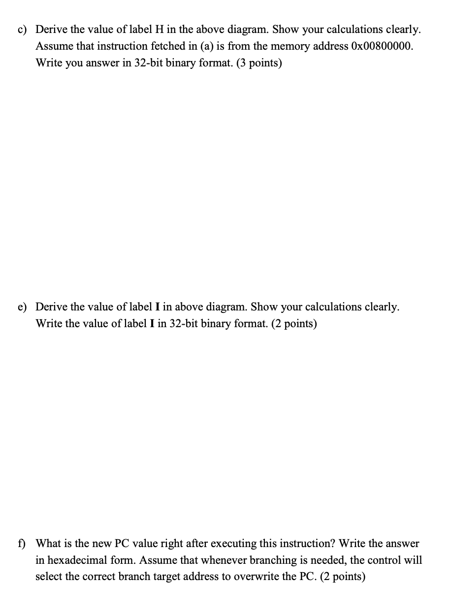 Question 3: Single Cycle Datapath (15 points) The | Chegg.com