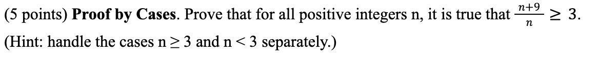 Solved (5 ﻿points) ﻿Proof by Cases. Prove that for all | Chegg.com
