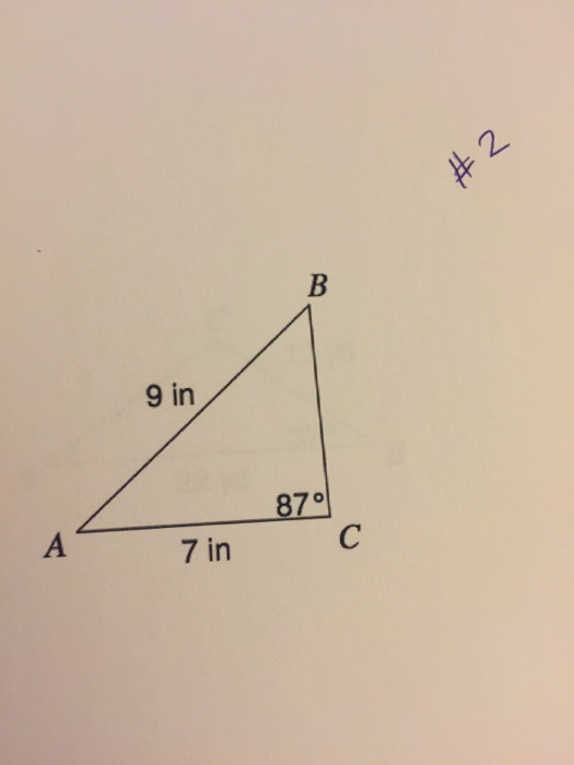 Solved 4. Find all missing angles and sides in the following | Chegg.com
