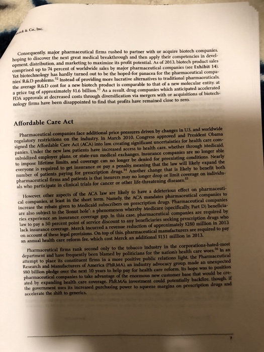 Solved Read Merck & Co. Inc case study & answer the | Chegg.com