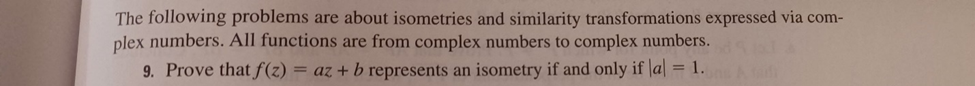 Solved The following problems are about isometries and | Chegg.com
