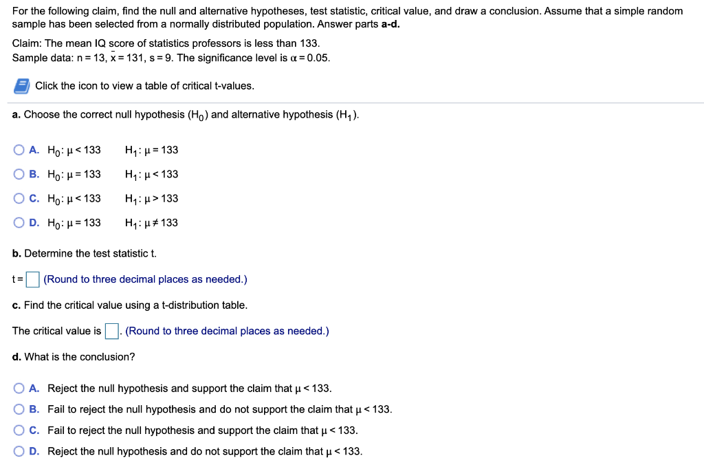 Solved For the following claim, find the null and | Chegg.com