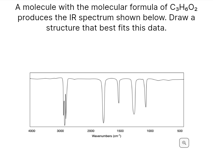 Solved A molecule with the molecular formula of C3H602 | Chegg.com