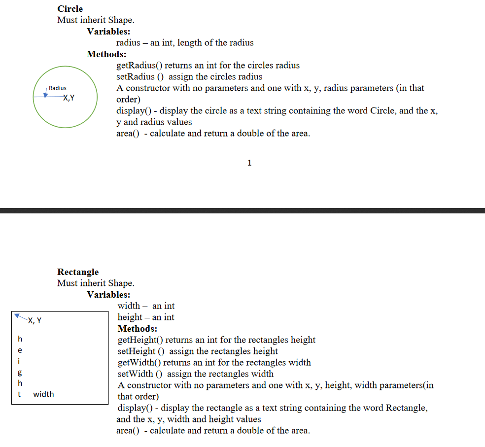 Solved I Need To Implement A Classic Inheritance Hierarchy