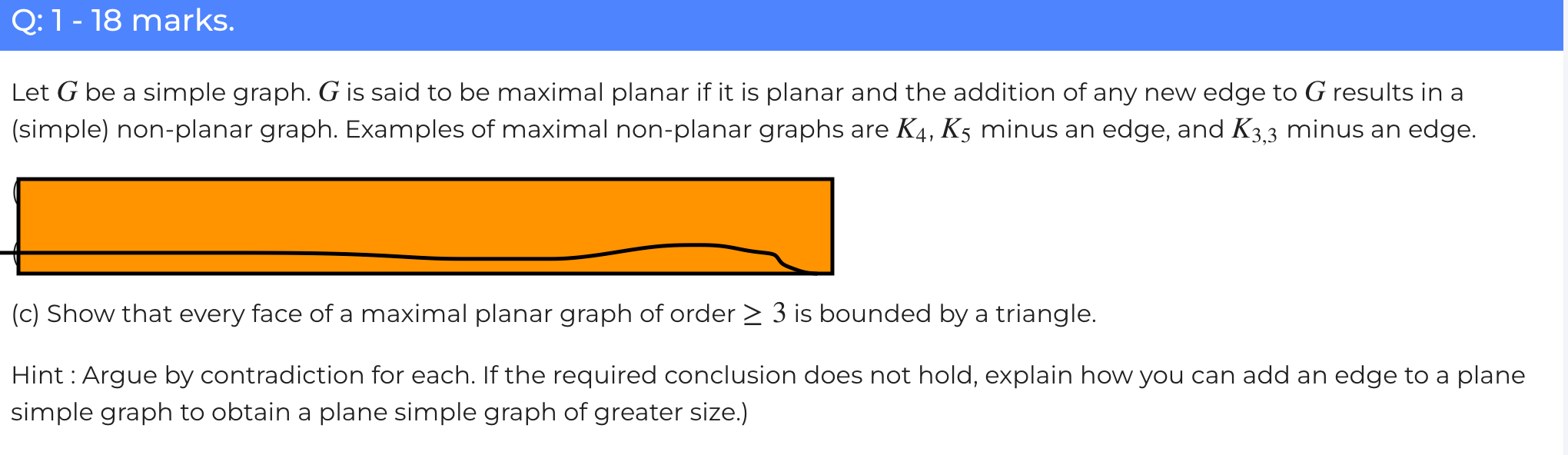 Let G be a simple graph. G is said to be maximal | Chegg.com