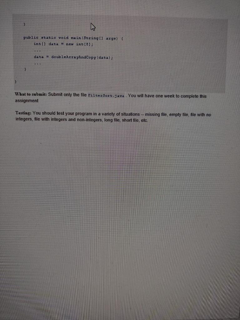 Solved This whole thing must be done in Java. Try and follow | Chegg.com