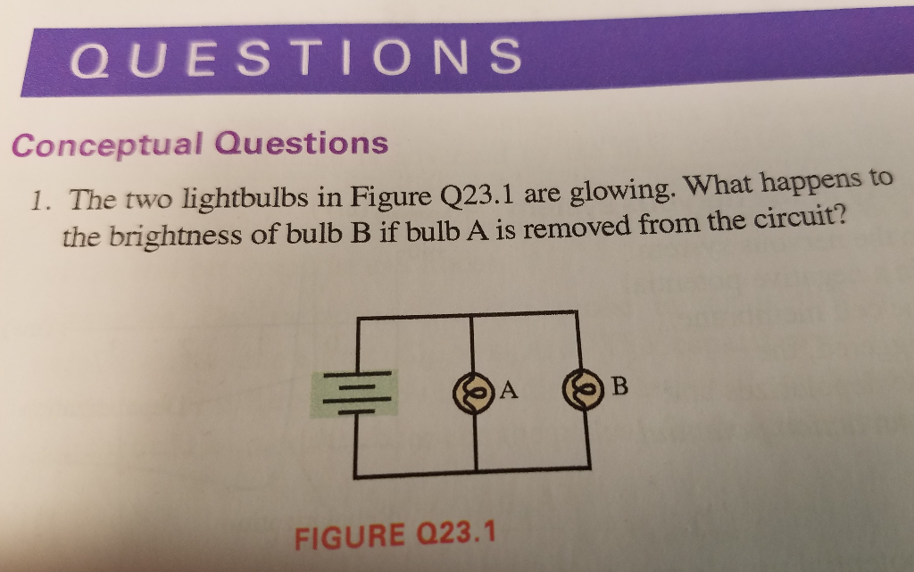 Solved QUESTIONS Conceptual Questions 1. The two lightbulbs | Chegg.com
