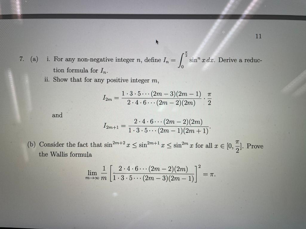 Solved (a) i. For any non-negative integer n, define | Chegg.com