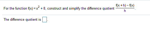 Solved For the function f(x) = - 4x +7, construct and | Chegg.com