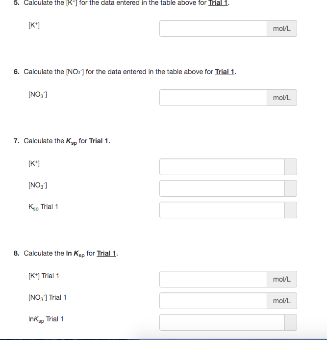 Solved This is the data I was given for my post lab and I'm | Chegg.com