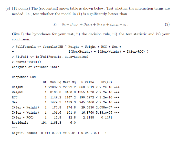 1. Australian athletes (45 points) Data on 102 male | Chegg.com