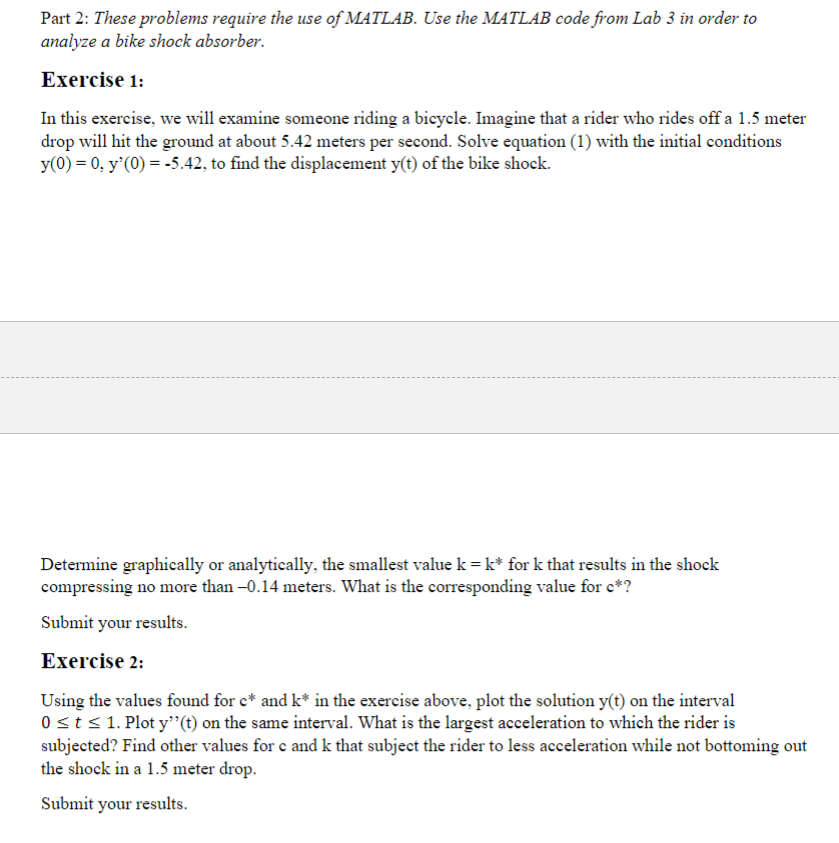 Part 2: These problems require the use of MATLAB. Use | Chegg.com Part 2: These problems require the use of MATLAB. Use | Chegg.com