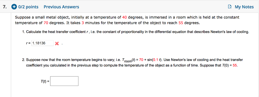 Solved Suppose a small metal object, initially at a | Chegg.com