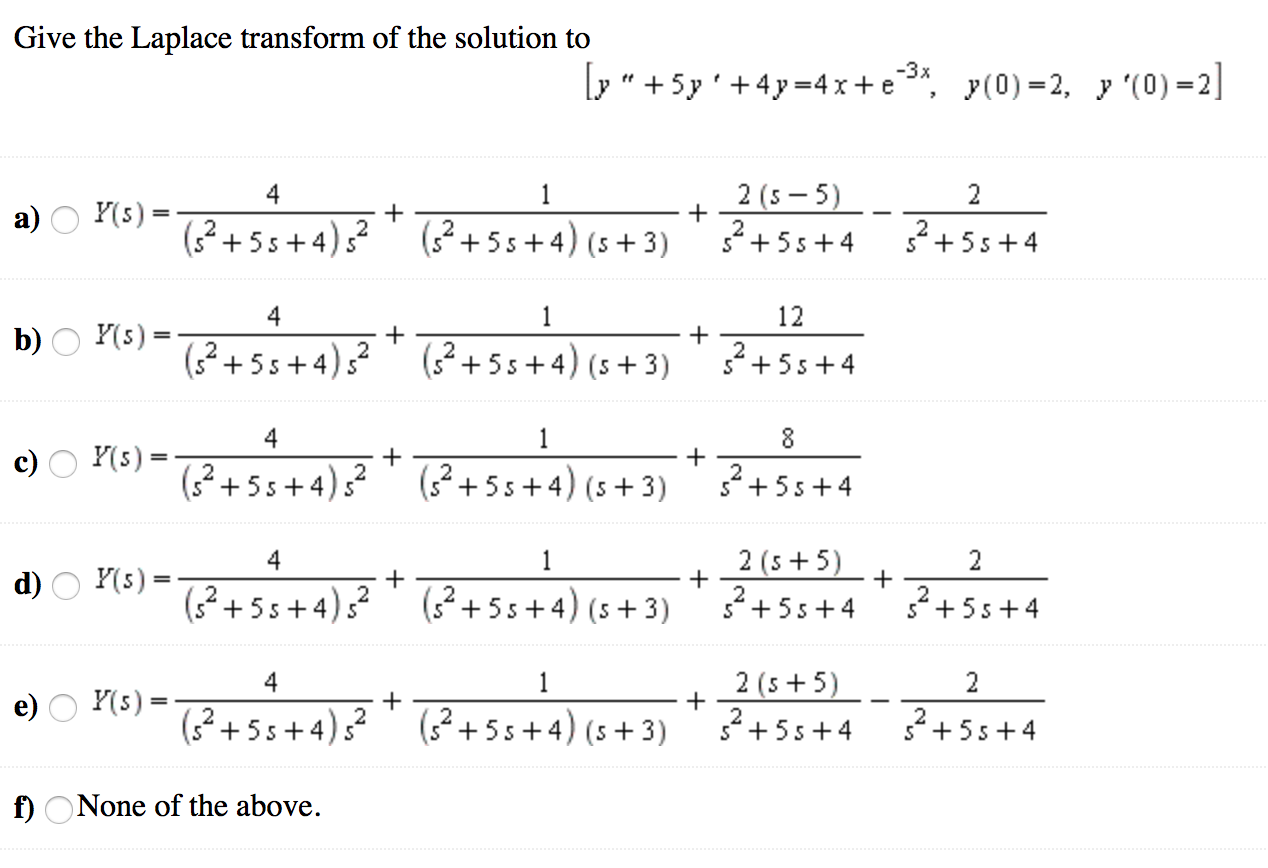 Solved Use the Laplace transform to solve the initial-value | Chegg.com