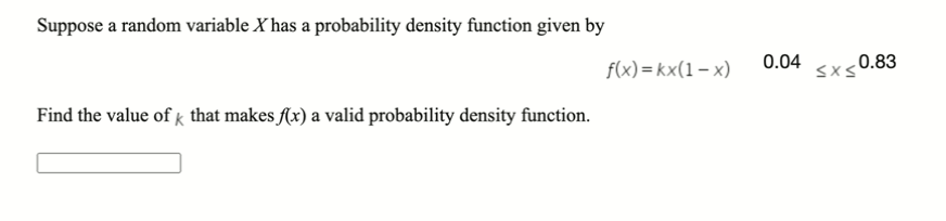 Solved Suppose a random variable X has a probability density | Chegg.com