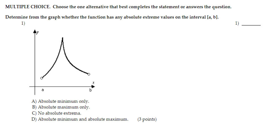 Solved MULTIPLE CHOICE. Choose the one alternative that best | Chegg.com