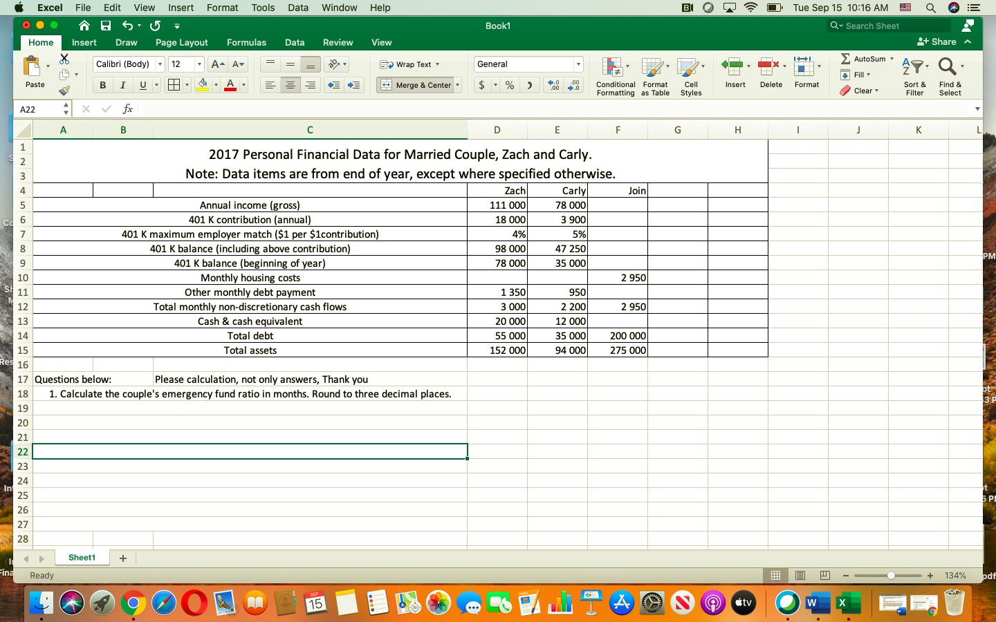 Solved Excel File Edit View Insert Format Tools Data Window | Chegg.com
