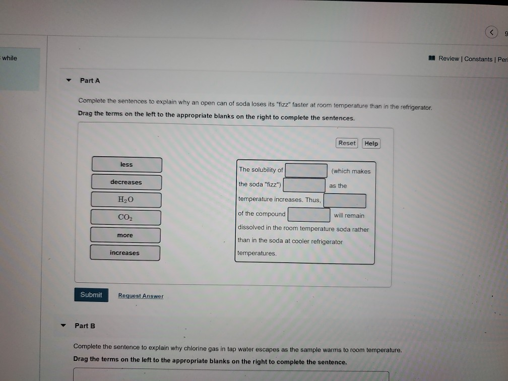 Solved Review | Constants | Per while Part A Complete the | Chegg.com