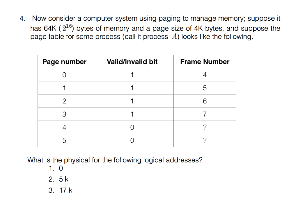 Solved Now Consider A Computer System Using Paging To Manage 