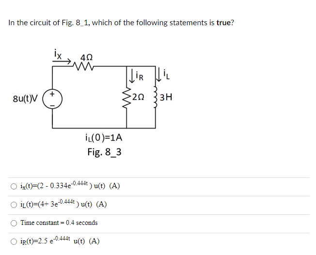 Solved In the circuit of Fig. 8_1, which of the following | Chegg.com