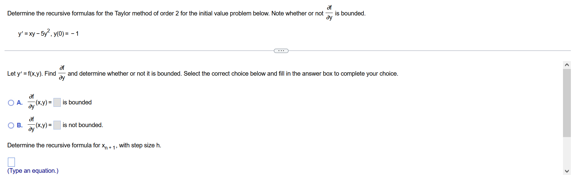 Solved af Determine the recursive formulas for the Taylor | Chegg.com