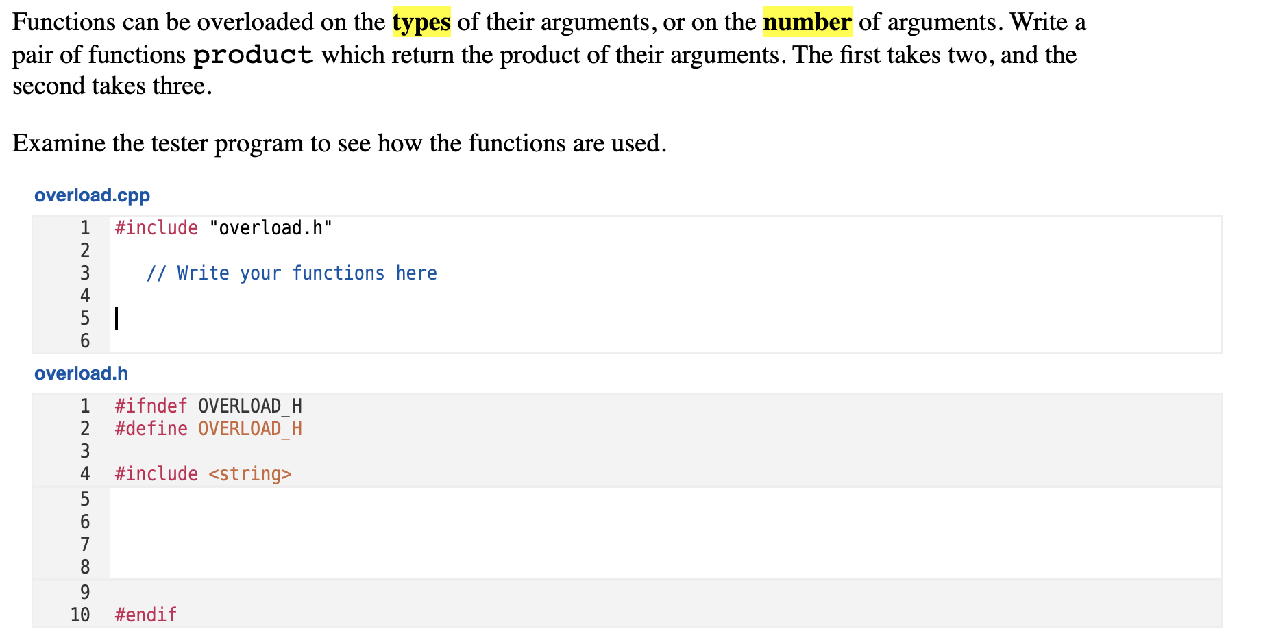 Solved Functions Can Be Overloaded On The Types Of 