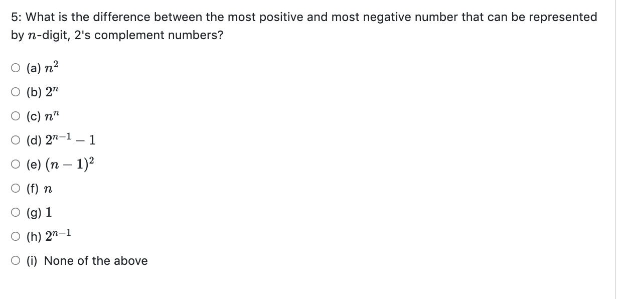 Solved 1: How many numbers can be represented by unsigned, | Chegg.com